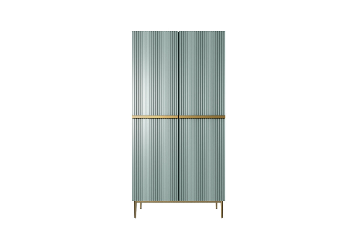 Skriňa Nicole 100 cm - szalwia MDF / zlote nozki - Nábytok Pegas