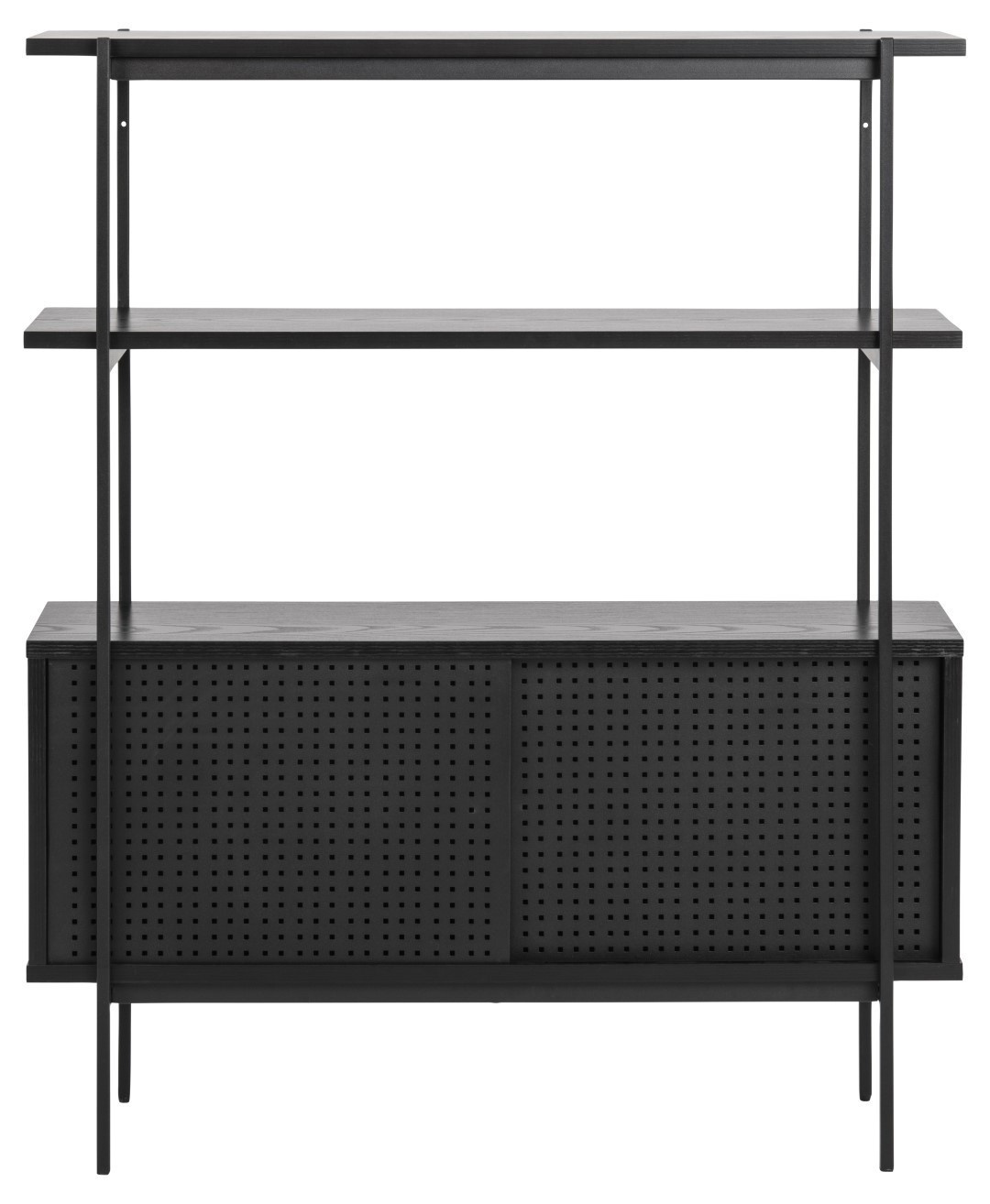 Regál so skrinkou Angus čierny - Nábytok Pegas