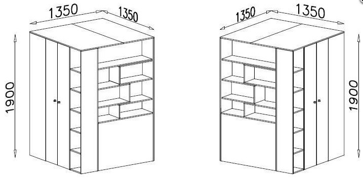 Skriňa DELTA - DL1 - Nábytok Pegas