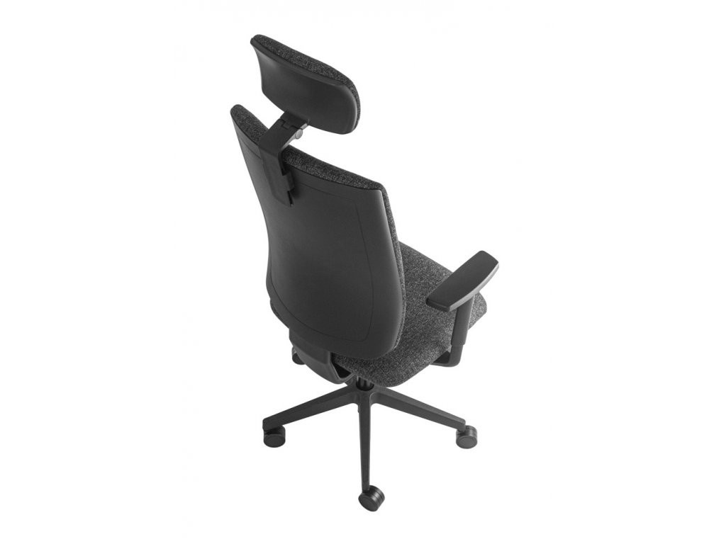 Kancelárske kreslo Kent Boss čierne s podrúčkami a opierkou hlavy ...