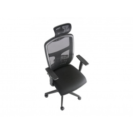 Kancelárske kreslo York Mesh čierne s podrúčkami a opierkou hlavy ...