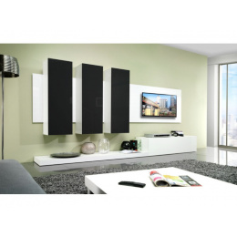 Obývacia stena LIFE - bielo-čierna - Nábytok Pegas