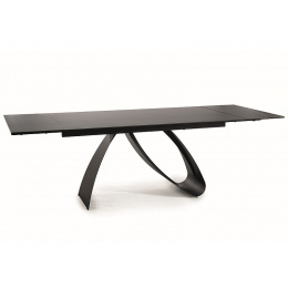 Jedálenský stôl DIUNA CERAMIC, Sahara Noir čierny mat/čierny mat ...