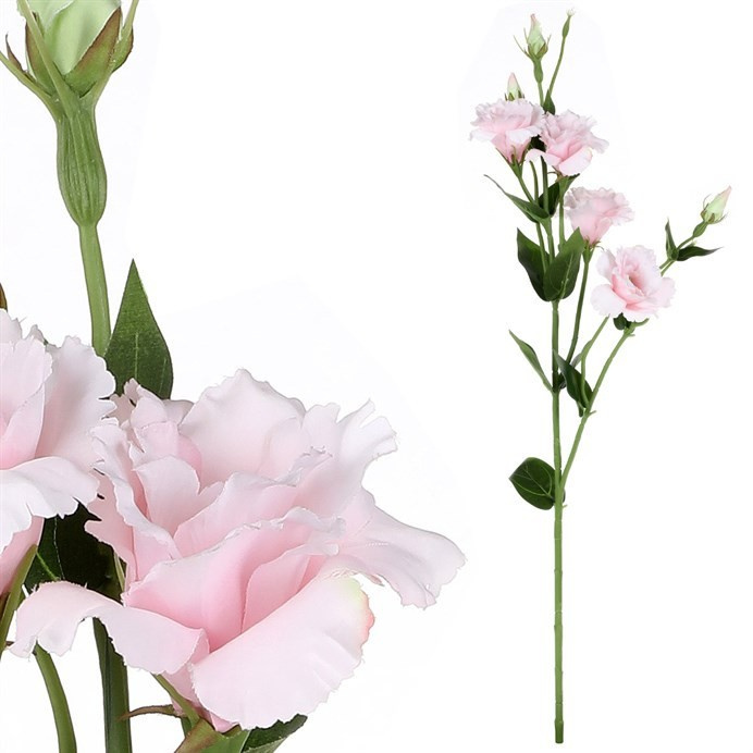 Eustoma - umělá řezaná květina, růžová - Nábytok Pegas